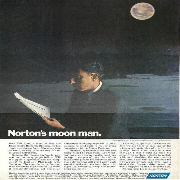 Norton | Art | 967 Norton Moon Man Scientist Phil Blum Vintage Magazine ...